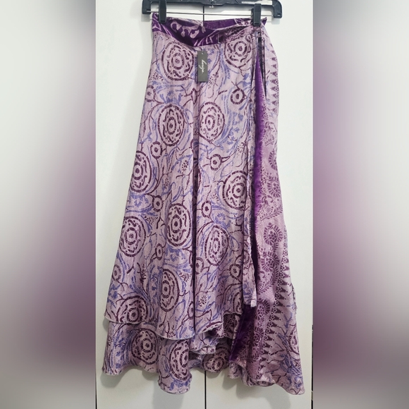 Kariza Design | Skirts | Long Purple Skirt With A Double Print Kariza ...